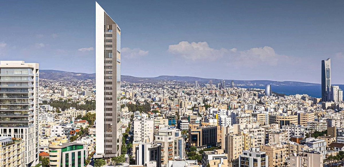 Строительство небоскреба Neocleous Tower в Лимассоле на продвинутой ...